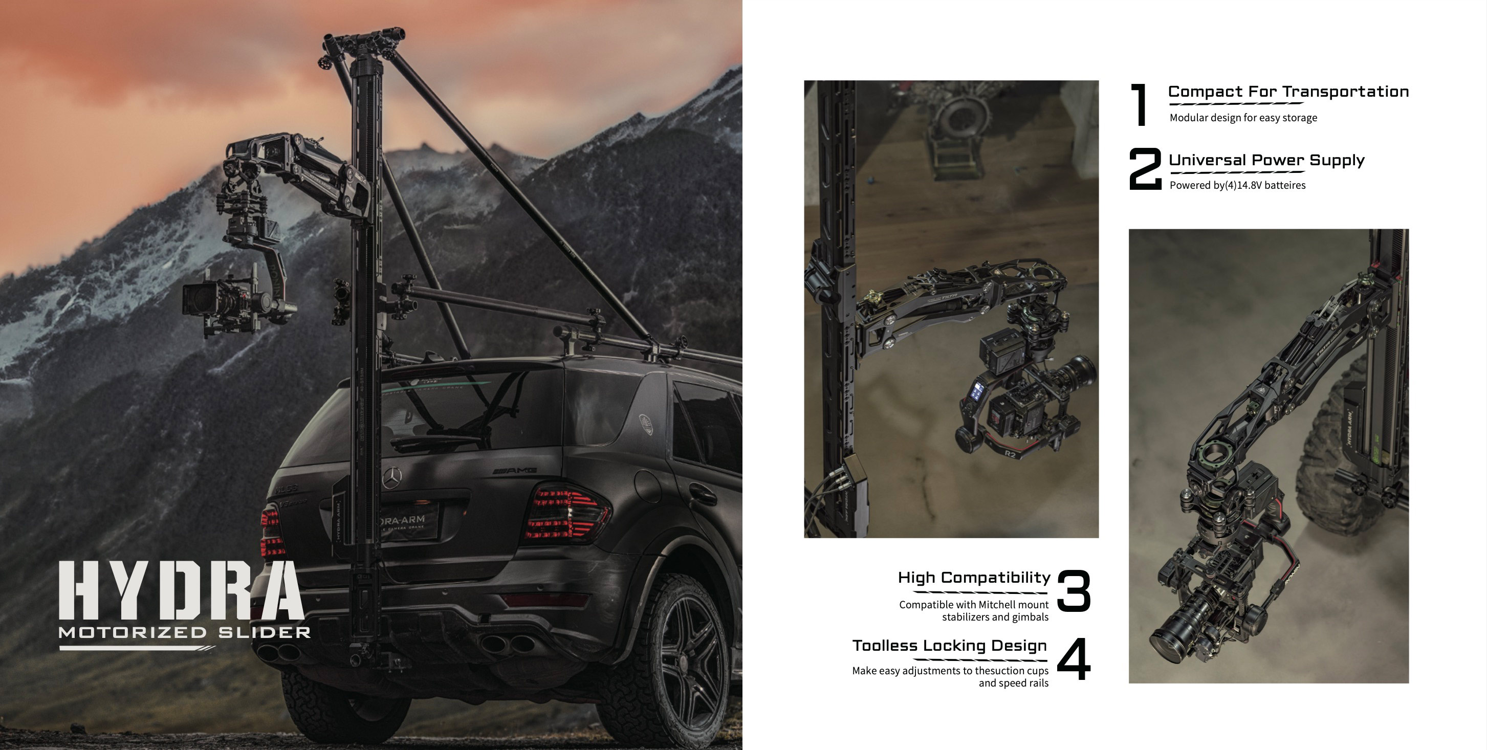 Hydra Arm Motorized Slider Car Mounting System | Tilta