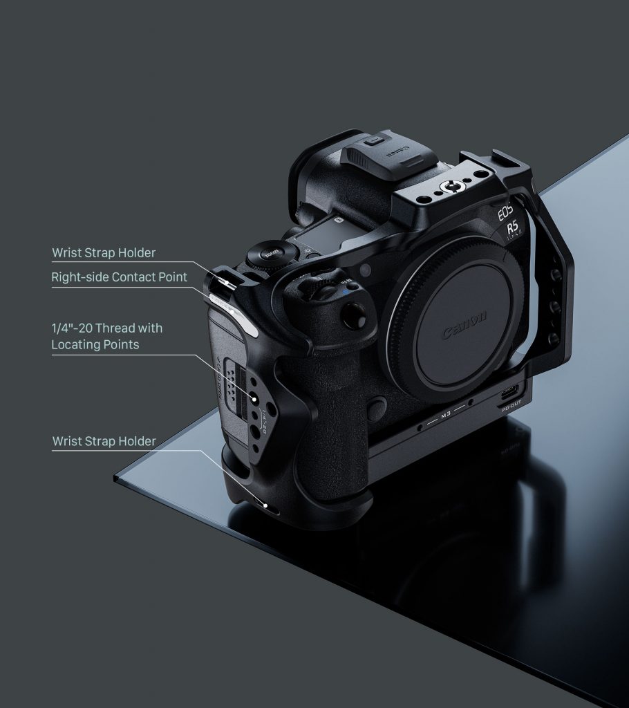 Camera Cage with Cooling System for Canon R5 Mark II Base Kit – Black ...