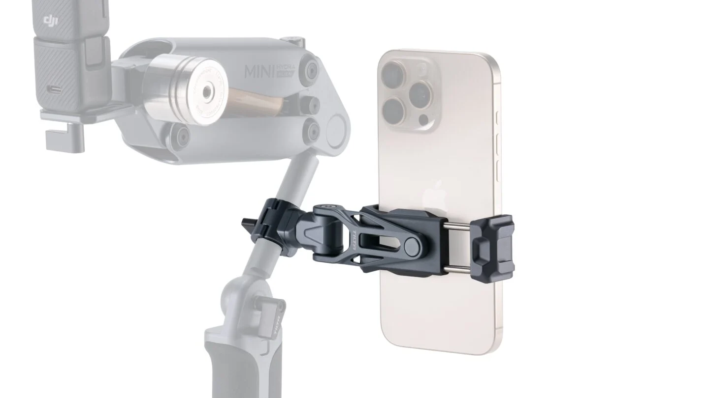 Tilta Rotatable Phone Mounting Bracket V2 (15mm) – Titanium Grey | Tilta