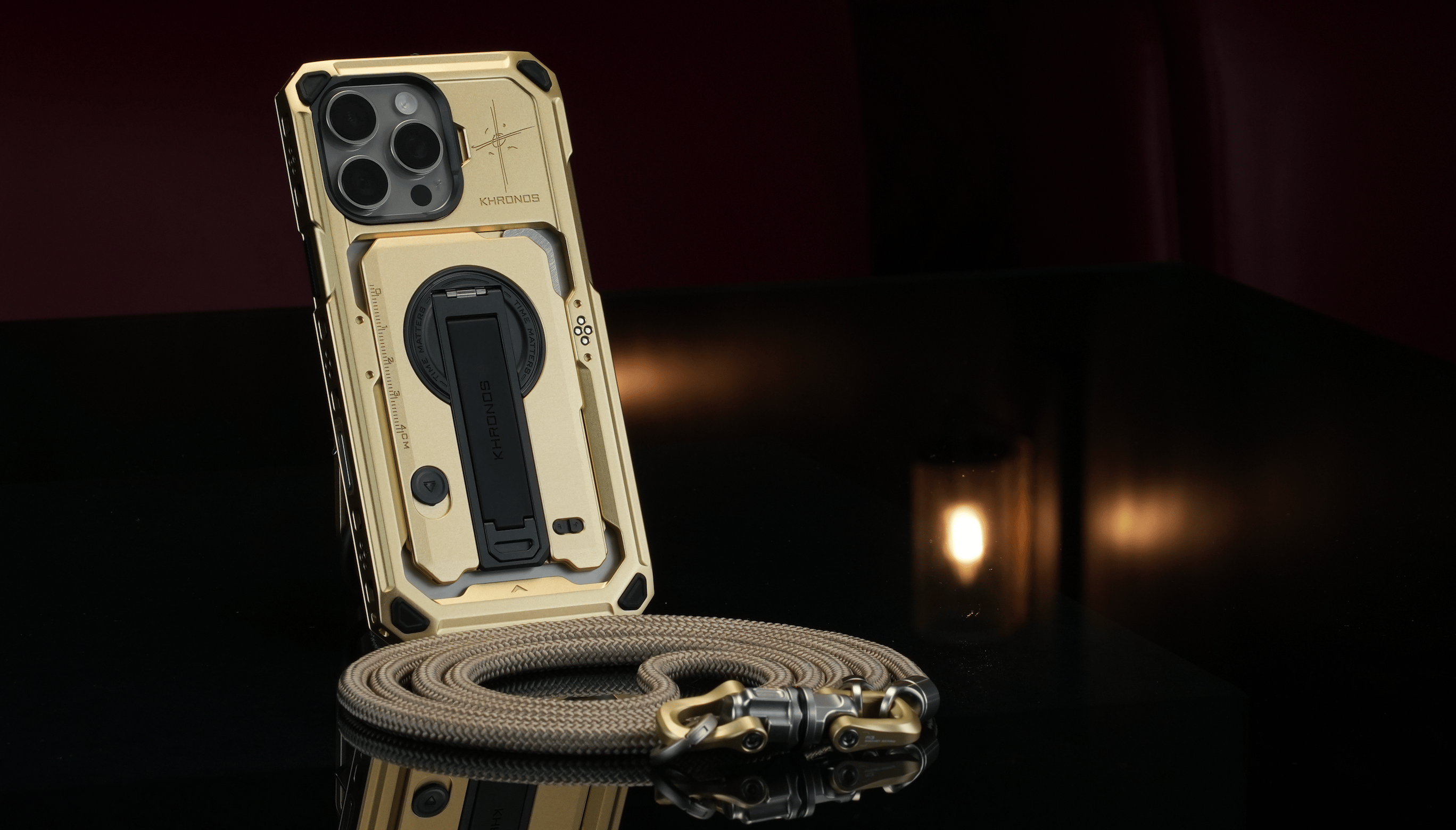 Khronos x On the Roam iPhone 16 Pro/Pro Max Case – Gold | Tilta
